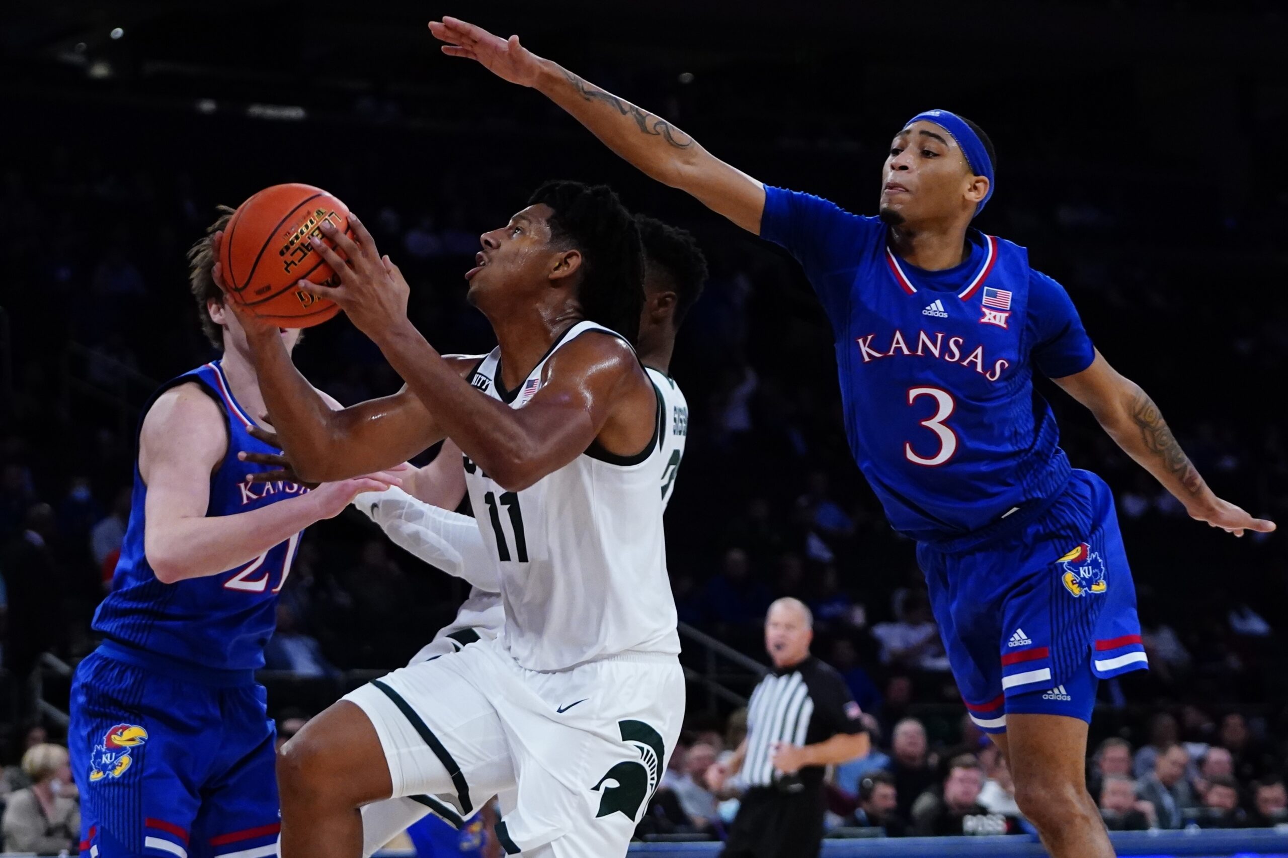 Quick Recap: No. 3 KU basketball opens season by beating Michigan State ...